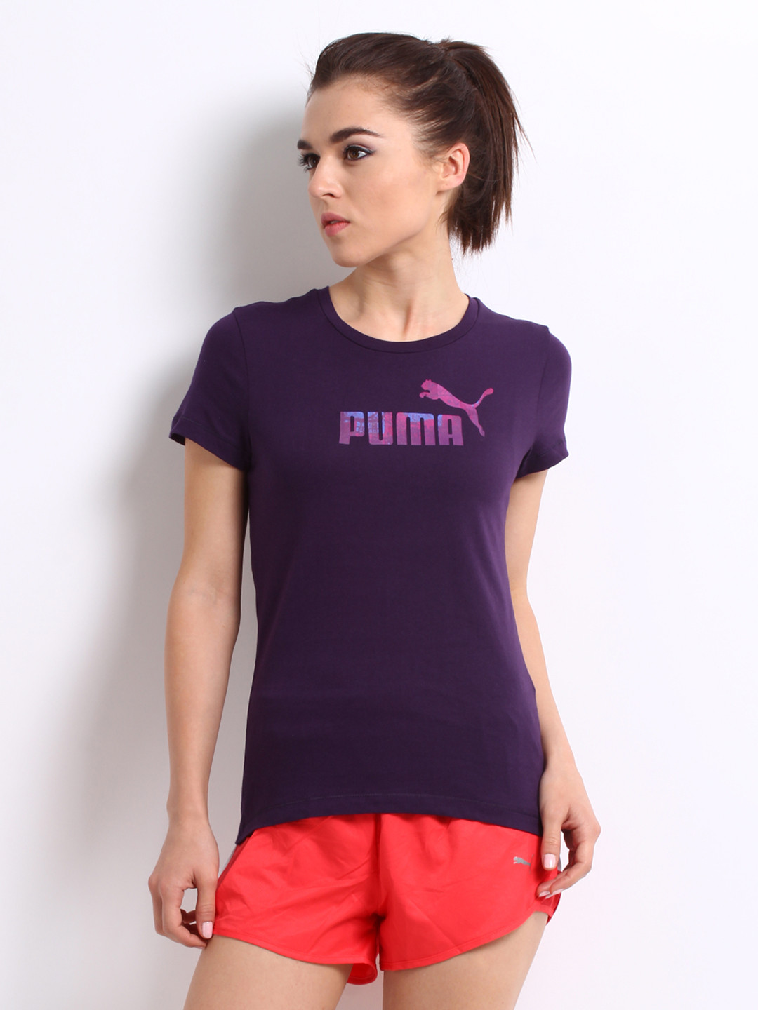 Buy Puma Women Purple T Shirt - Tops for Women 159247 | Myntra