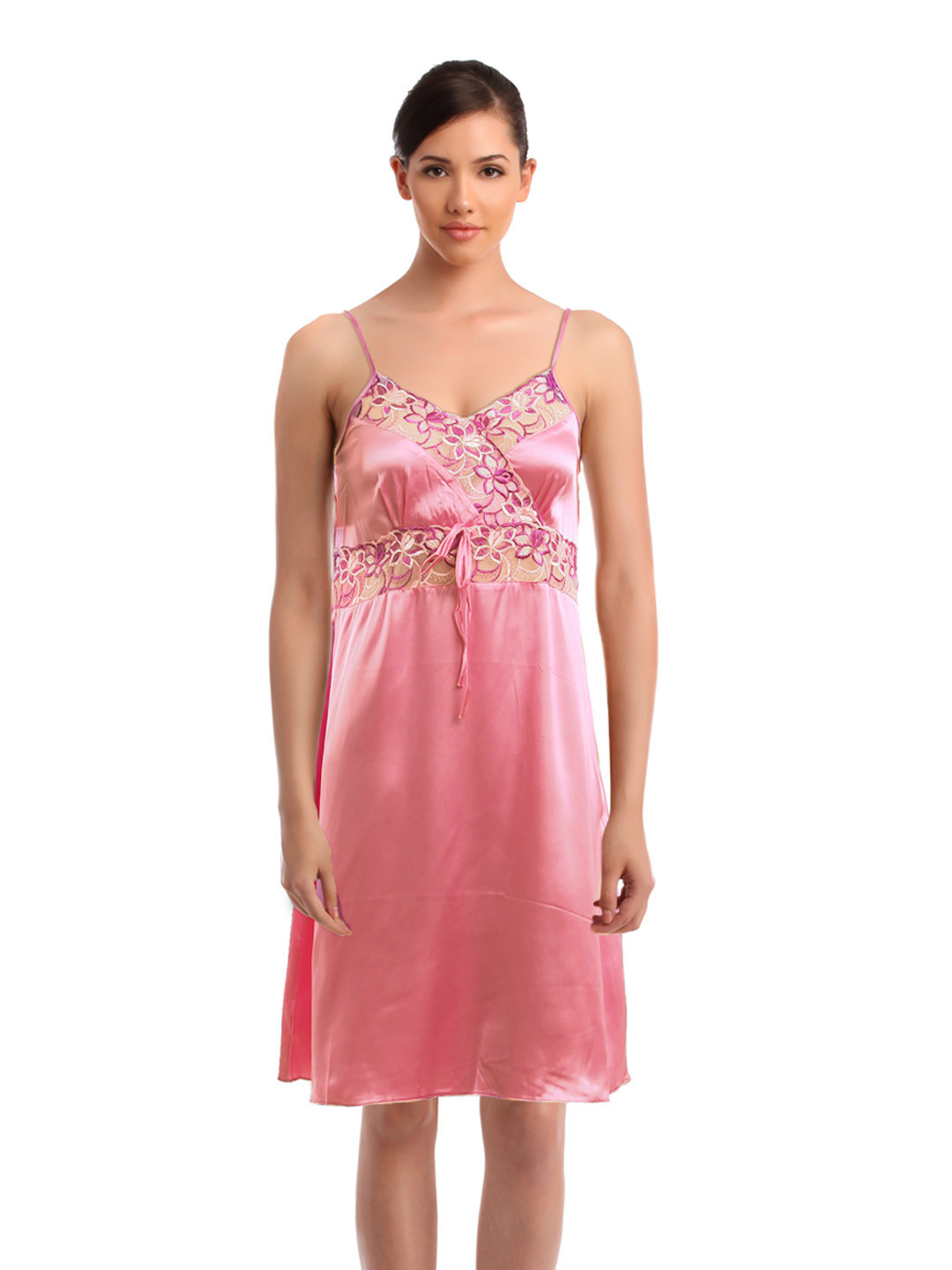 Buy Red Rose Women Pink Nightdress - Nightdress for Women 52409 | Myntra