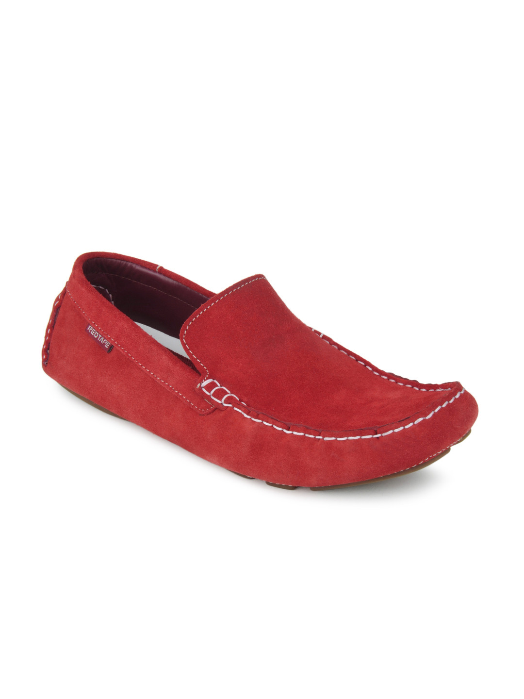 Buy Red Tape Men Red Suede Loafers - Casual Shoes for Men 144348 | Myntra