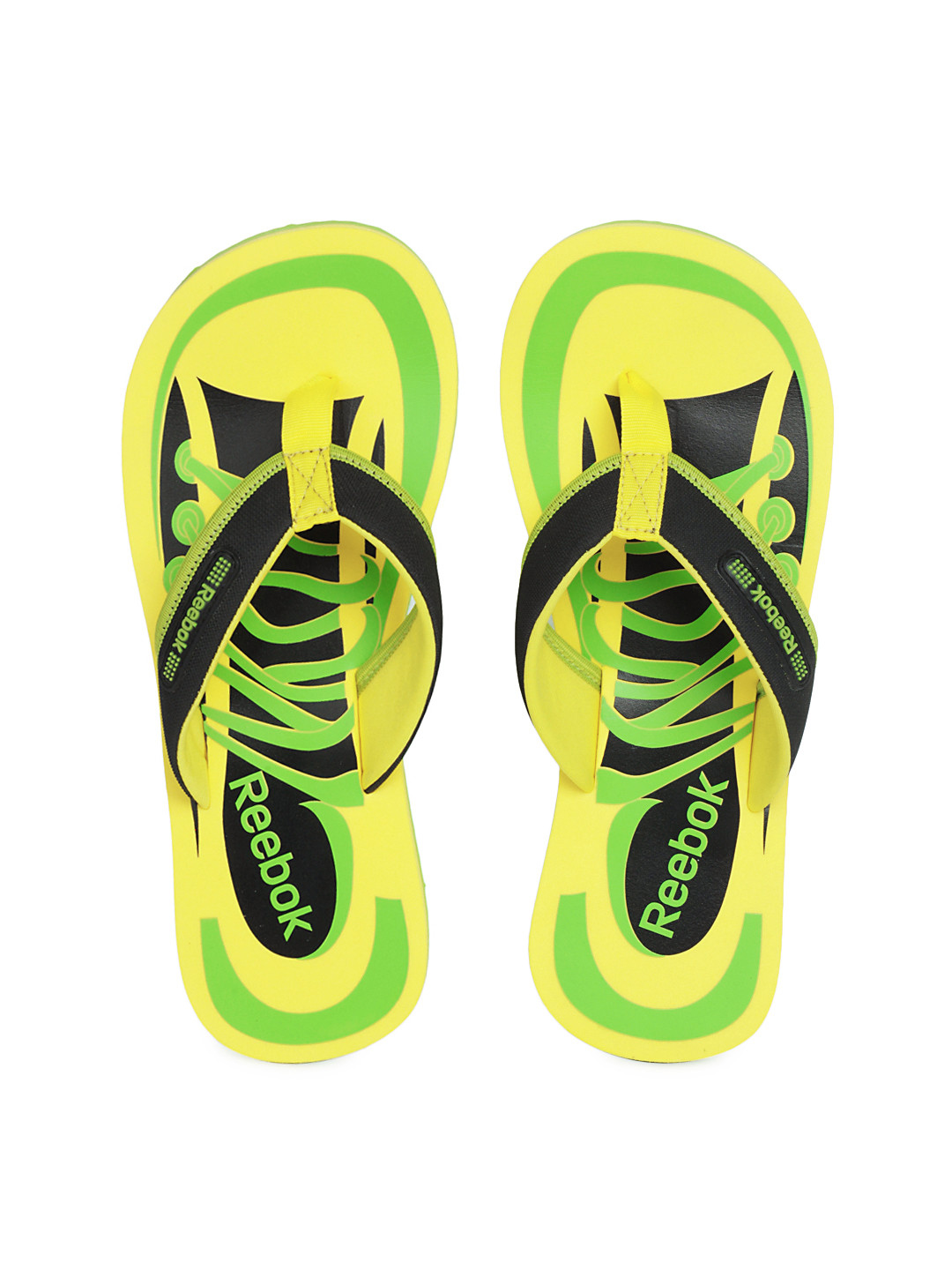 Buy Reebok Men Yellow And Green Splashit Lp Flip Flops - Flip Flops for ...