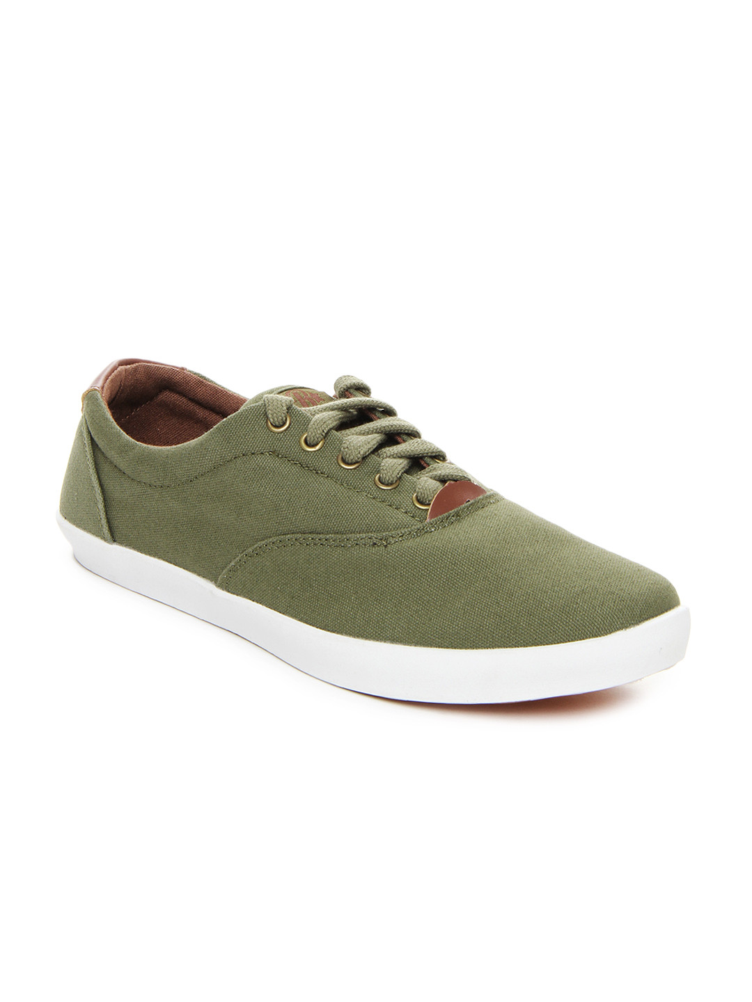 Buy Roadster Men Olive Green Casual Shoes - Casual Shoes for Men 310890 ...