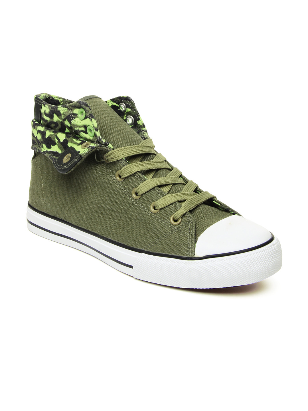 Buy Roadster Men Olive Green Casual Shoes - Casual Shoes for Men 391474 ...