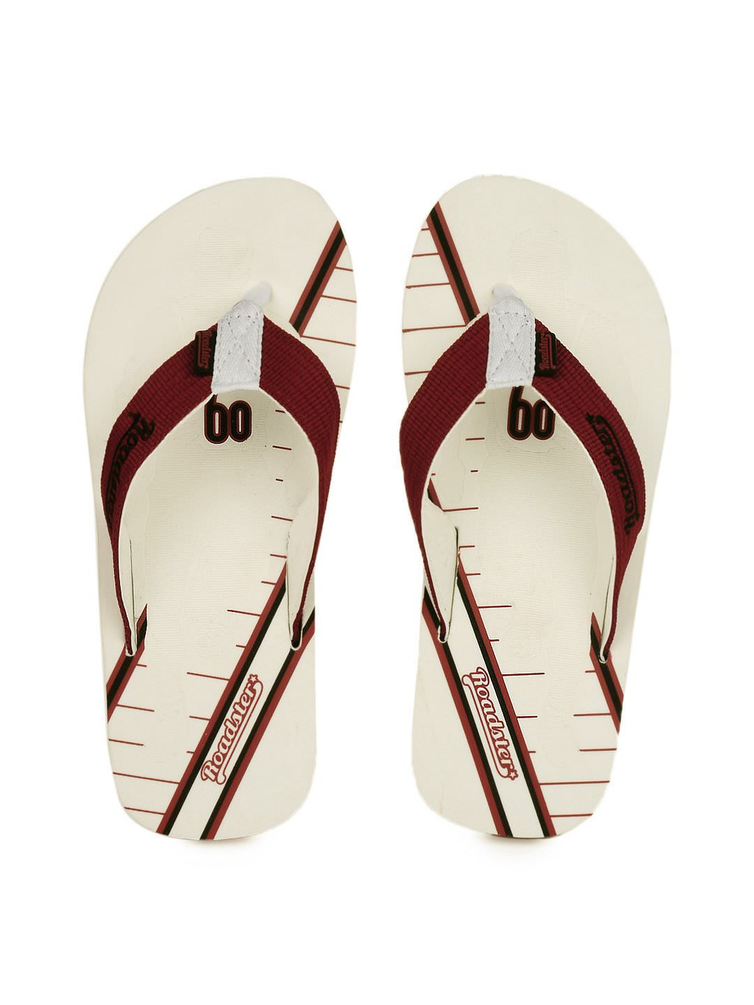 Buy Roadster Men Red Flip Flops - Flip Flops for Men 105894 | Myntra