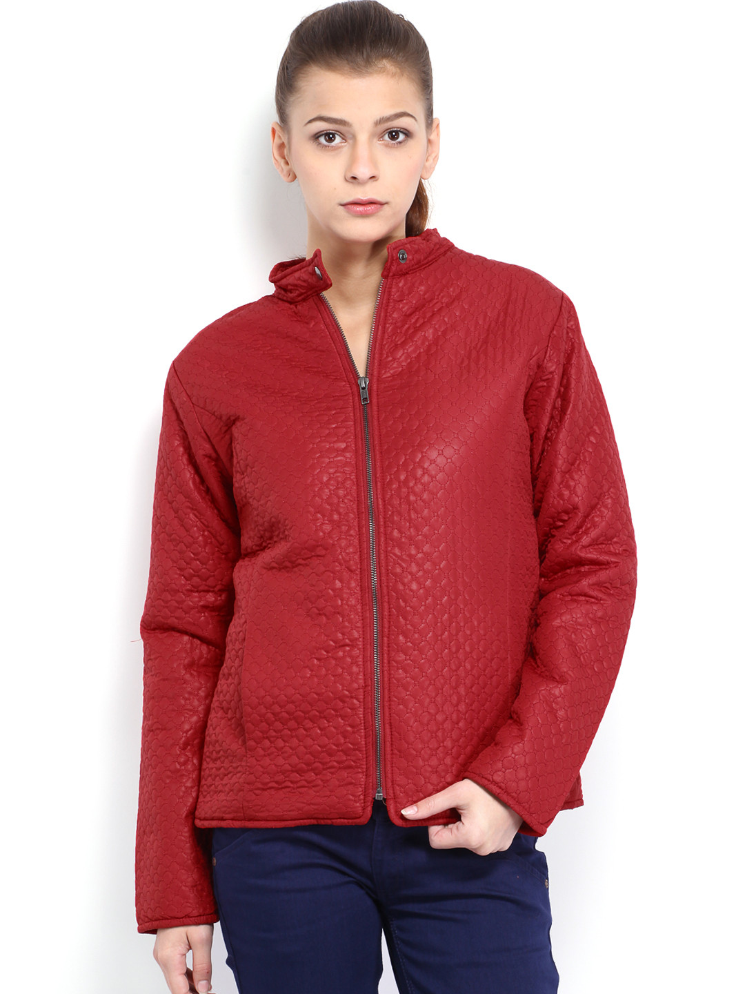 Buy Roadster Women Red Padded Jacket - Jackets for Women 299056 | Myntra