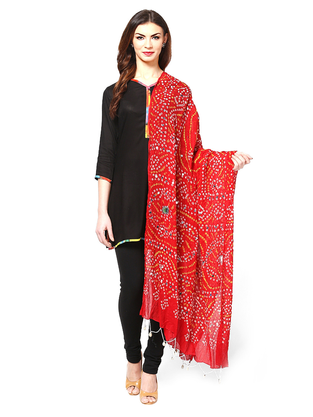 Buy Ruhaans Red Jaipuri Bandhej Dupatta - Dupatta for Women 415600 | Myntra