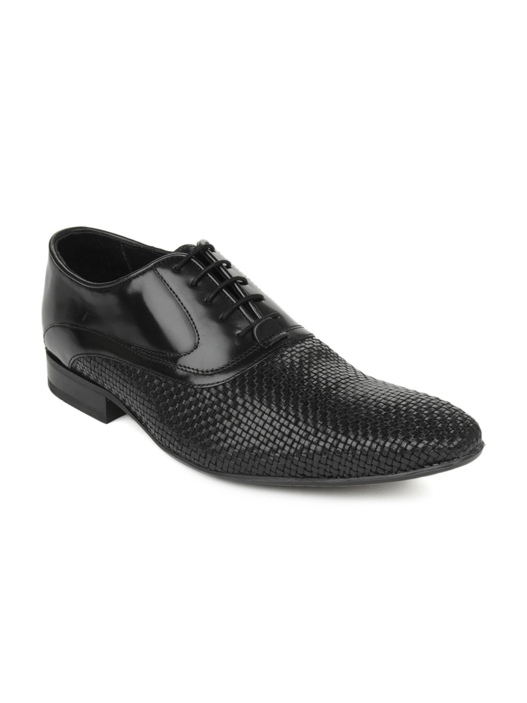 Buy Ruosh Wedding Men Black Woven Upper Oxford Shoes - Formal Shoes for ...