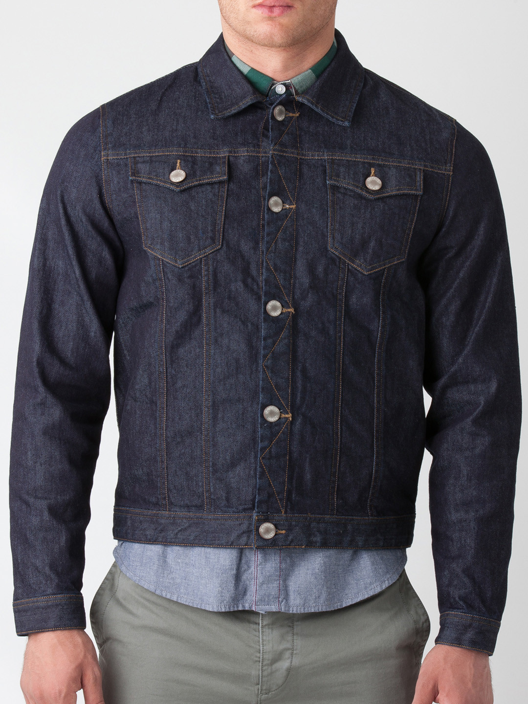 Buy STANLEY KANE Men Blue Denim Jacket - Jackets for Men 202059 | Myntra