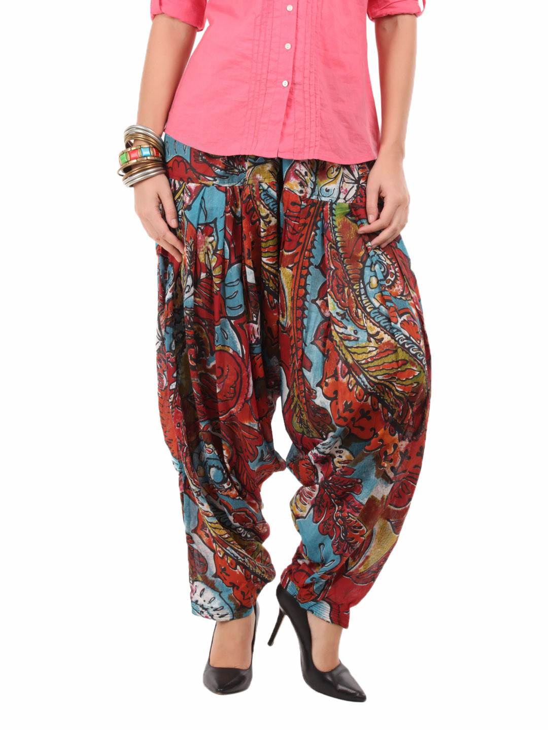 Buy Shree Women Multi Coloured Printed Patiala Pants - Patiala for ...