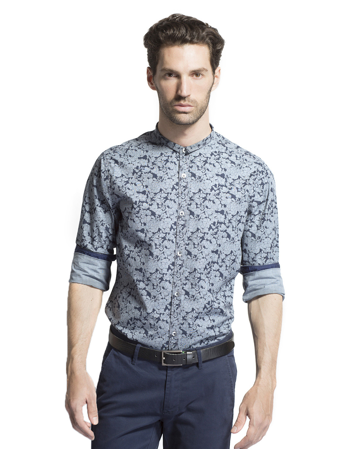 Buy Sisley Men Blue Printed Smart Casual Shirt - Shirts for Men 411371 ...