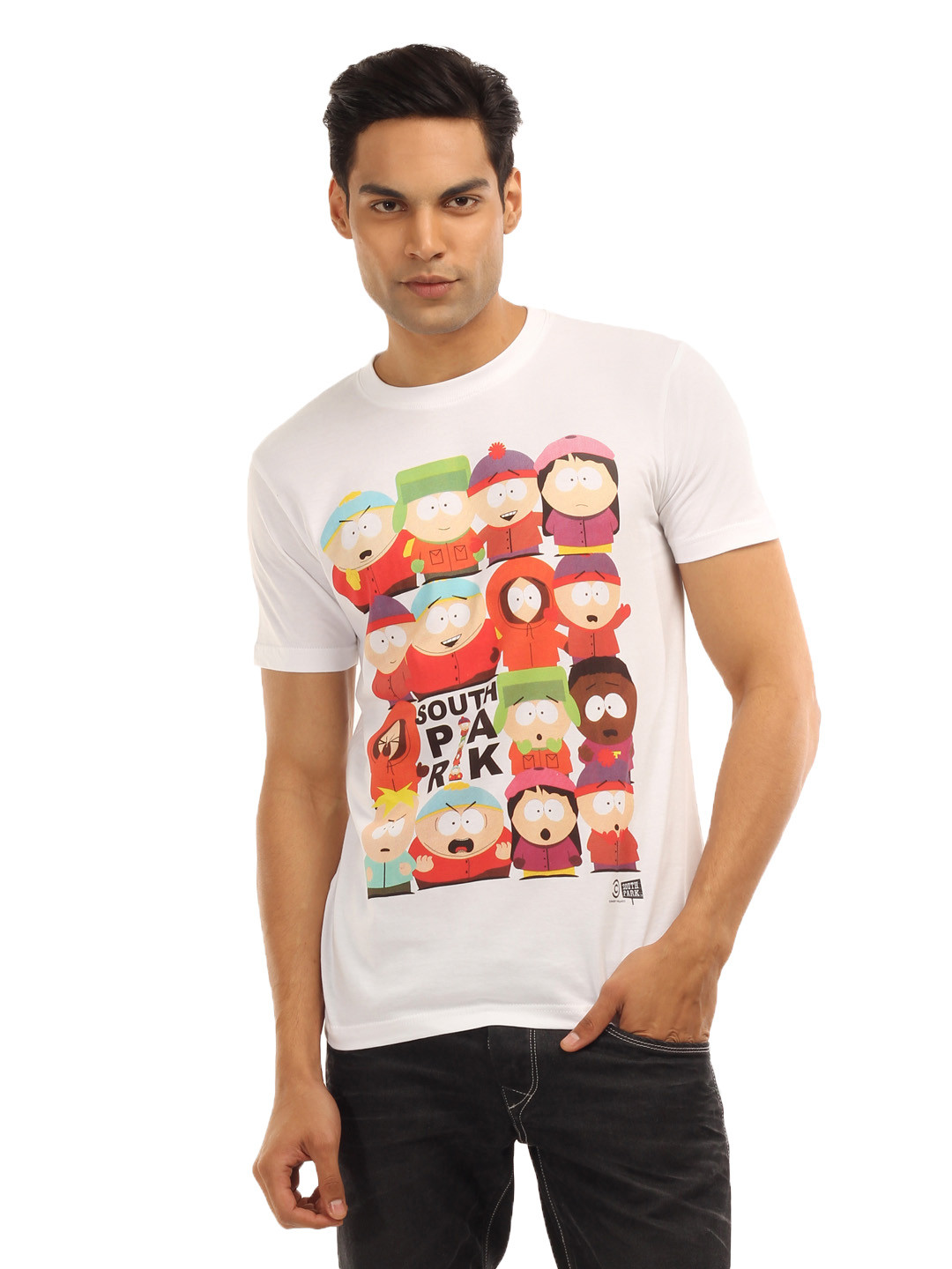 Buy South Park Men White Printed Pure Cotton T Shirt - Tshirts for Men ...