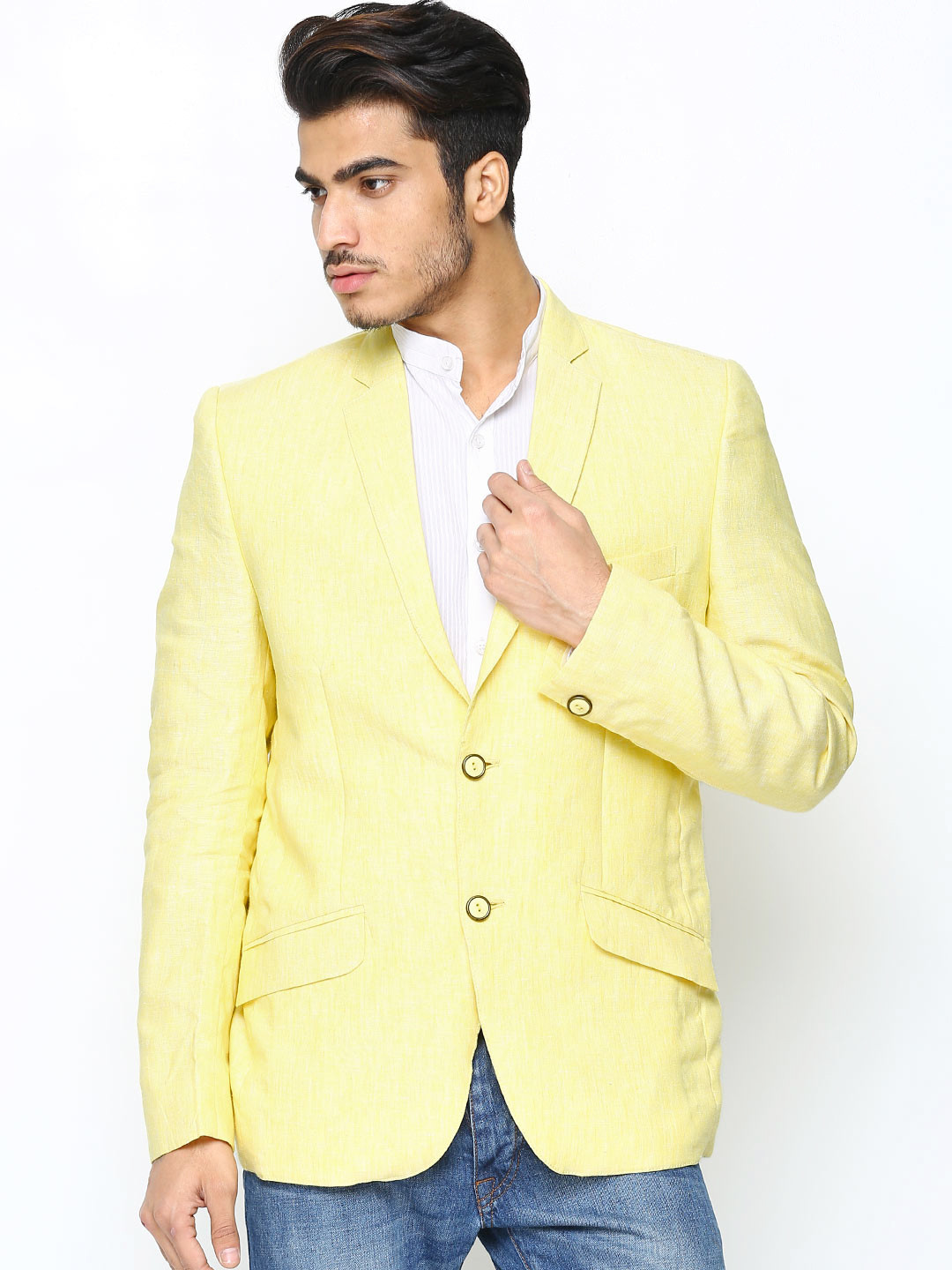 Buy Success Men Lemon Yellow Blazer - Blazers for Men 567868 | Myntra