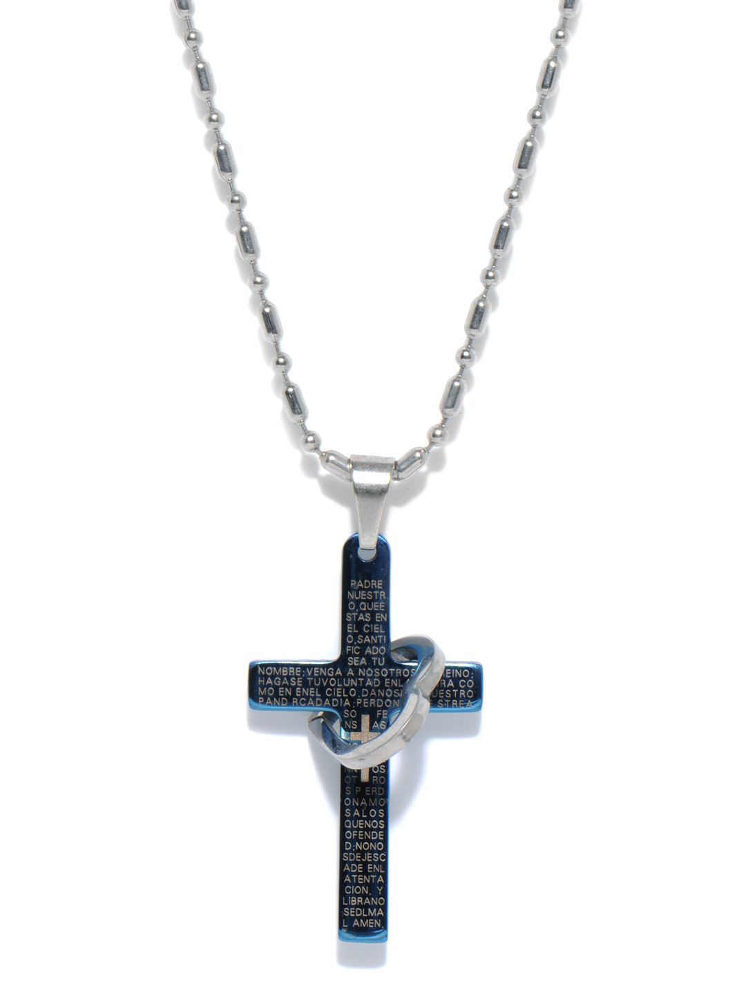 Buy Svelte Men Blue Cross Pendant With Chain - Pendant for Men 116111 ...