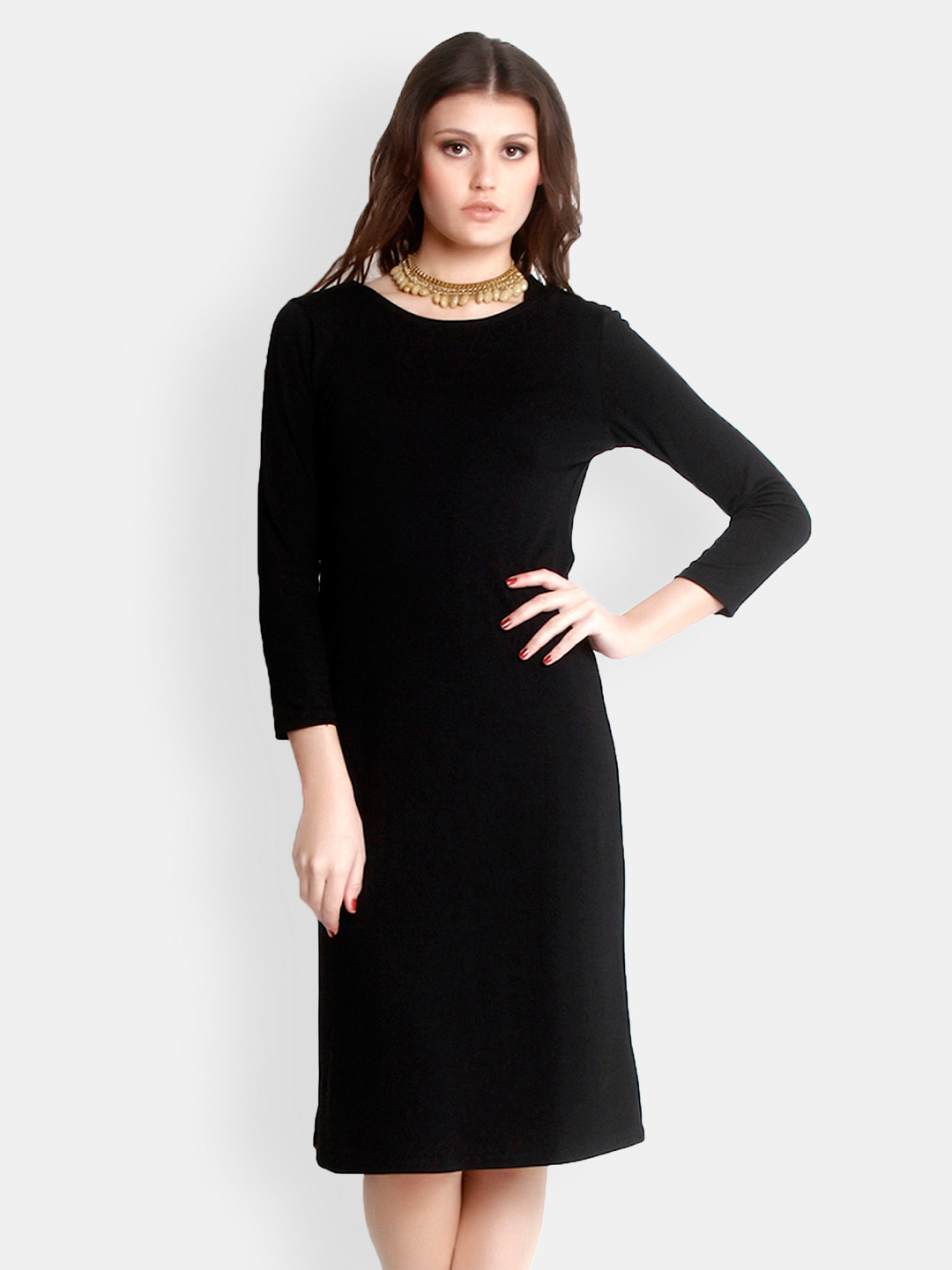 Buy The Gud Look Black Shift Dress - Dresses for Women 276702 | Myntra