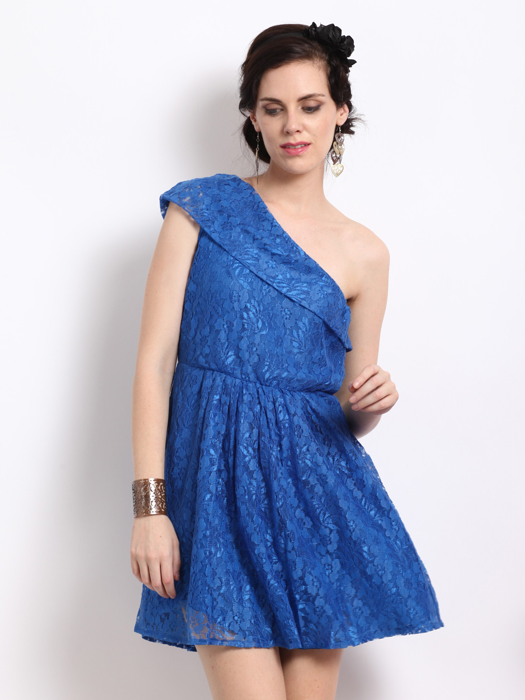 Buy The Vanca Blue Fit & Flare Dress - Dresses for Women 173230 | Myntra