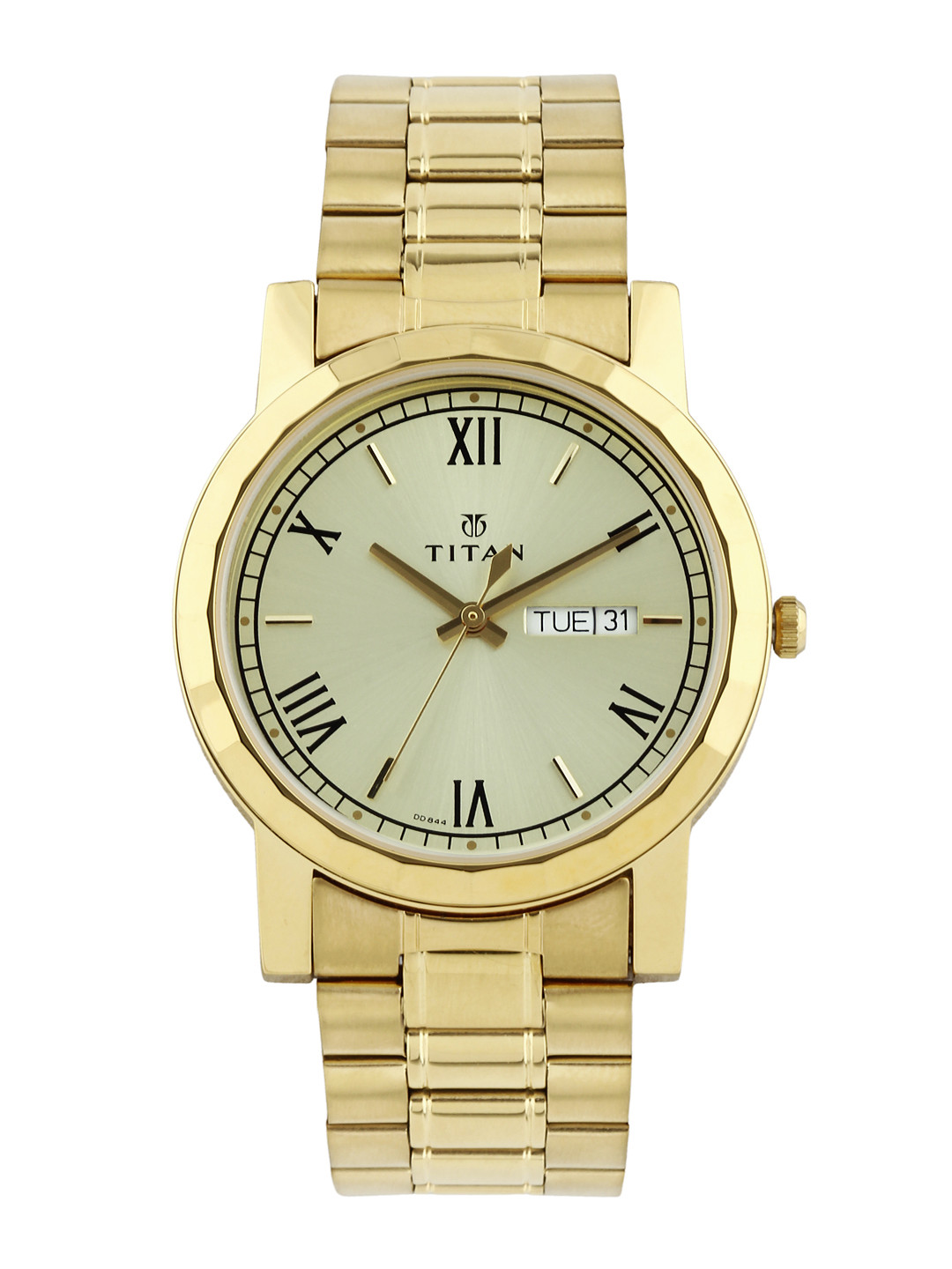 Buy Titan Men Muted Gold Toned Dial Watch 1644YM03 - Watches for Men ...