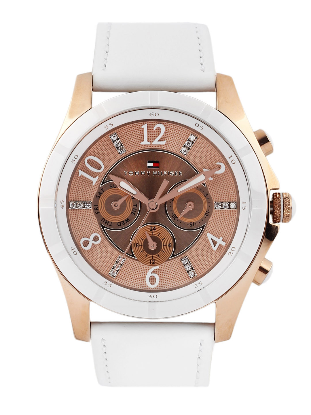 Buy Tommy Hilfiger Women Chronograph Copper Toned Dial Watch TH1781143 ...