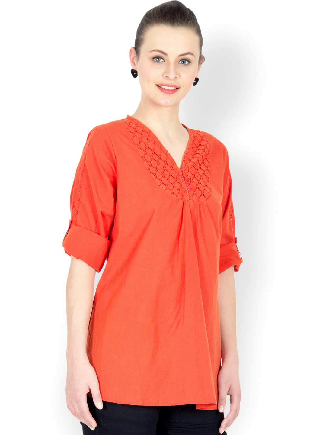 Buy U&F Women Orange Top - Tops for Women 638149 | Myntra