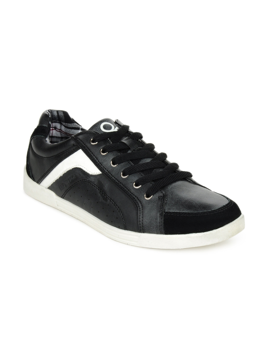 Buy United Colors Of Benetton Men Black & White Casual Shoes - Casual ...