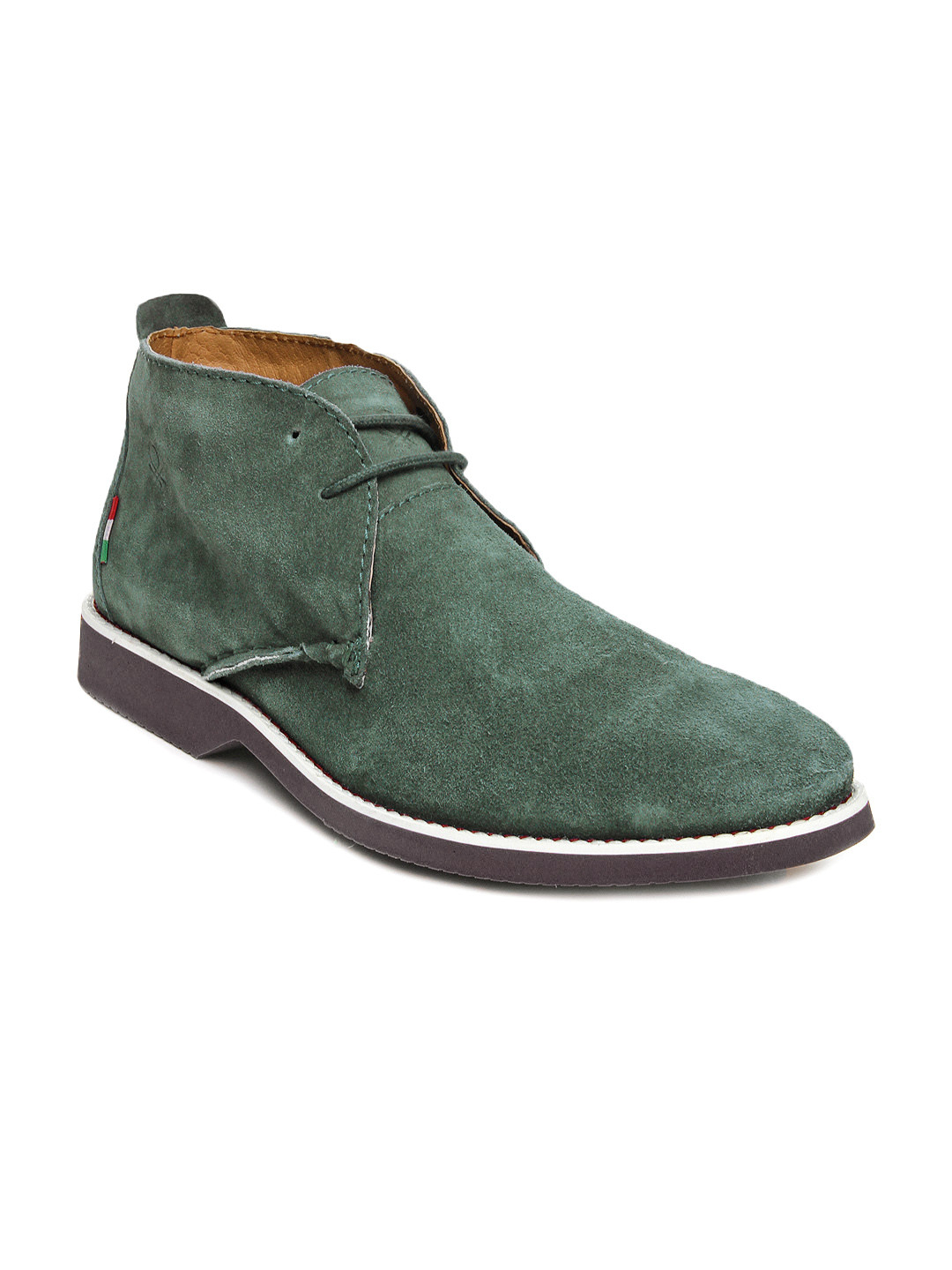 Buy United Colors Of Benetton Men Green Suede Casual Shoes - Casual ...