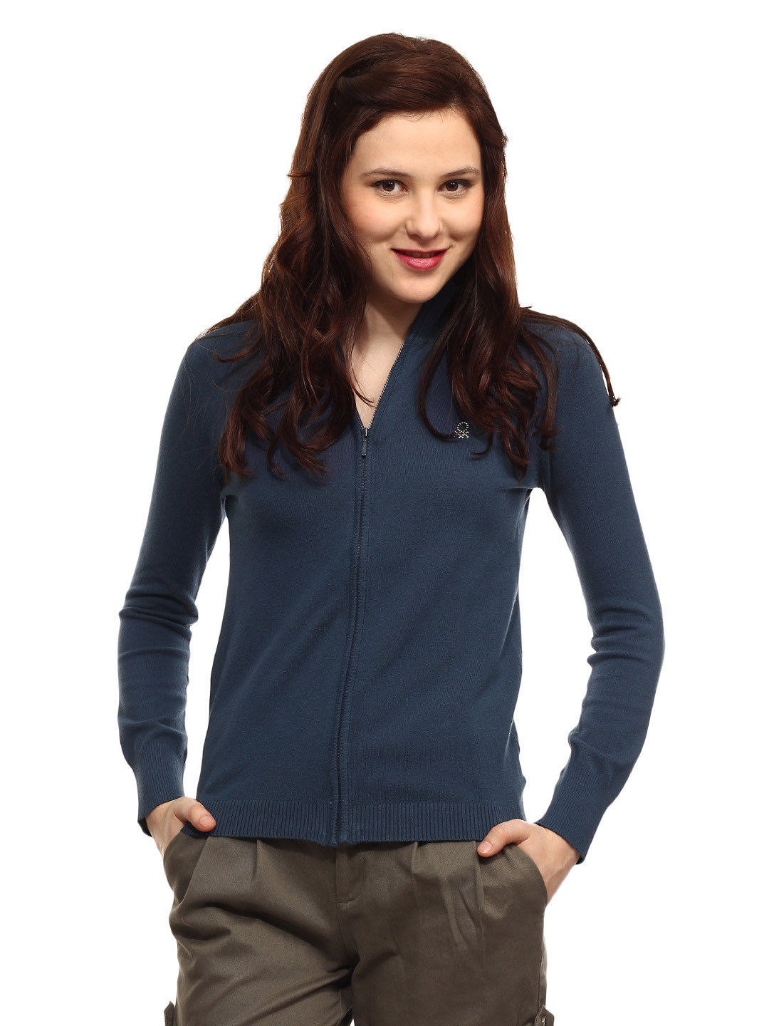 Buy United Colors Of Benetton Women Blue Jacket - Jackets for Women ...