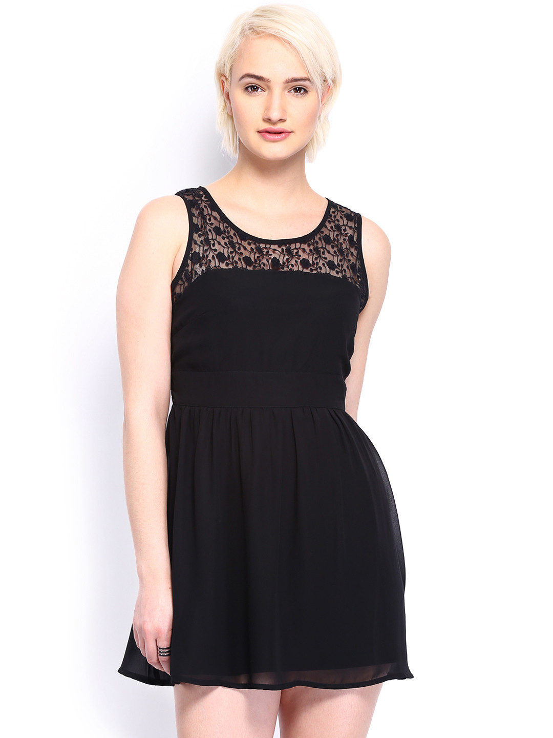 Buy Vero Moda Black Fit & Flare Dress - Dresses for Women 312522 | Myntra