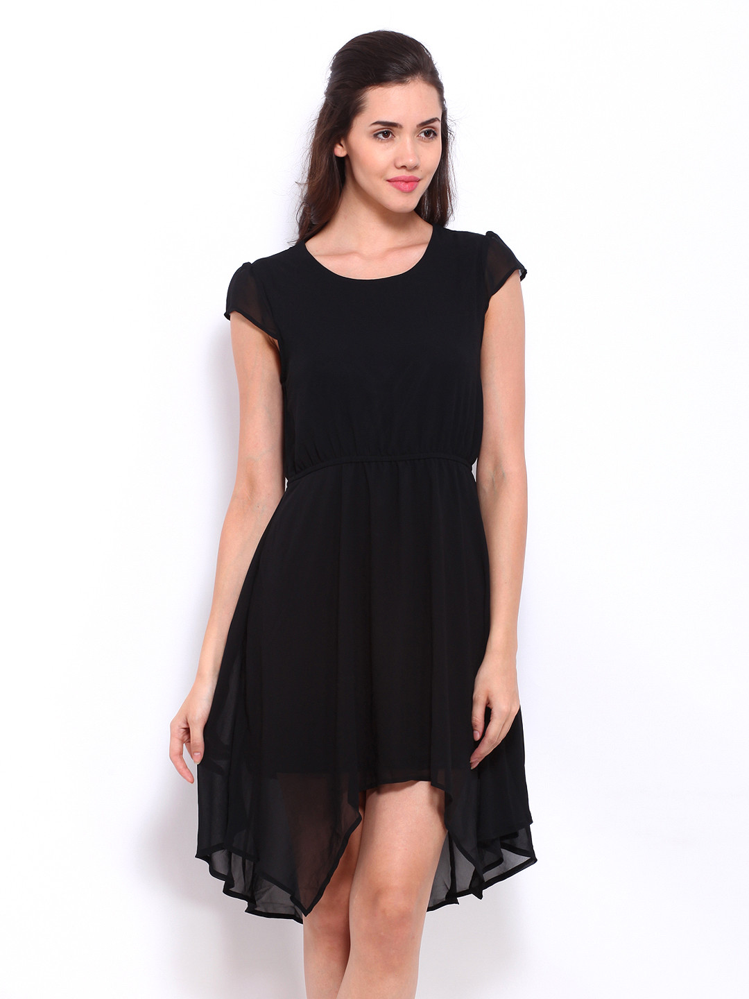 Buy Vero Moda Black High Low Dress - Dresses for Women 235144 | Myntra
