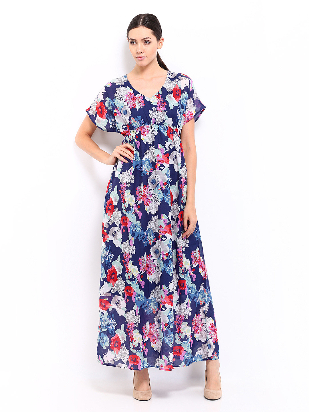 Buy Vero Moda Multi Coloured Floral Print Maxi Dress - Dresses for ...