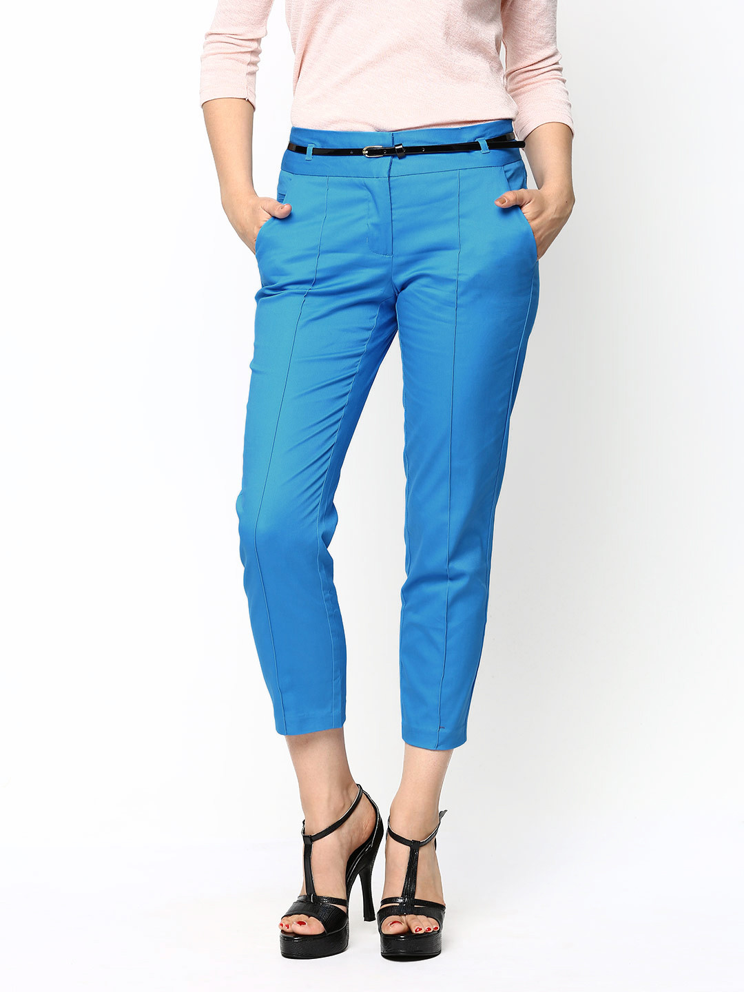 Buy Vero Moda Women Blue Trousers - Trousers for Women 412095 | Myntra