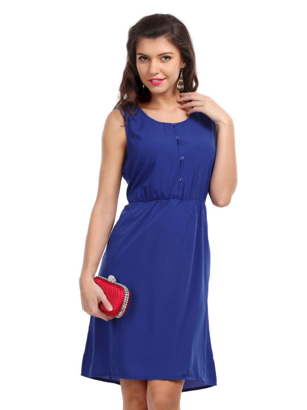 Buy Vero Moda Cobalt Blue Miriam Dress - Dresses for Women 120080 | Myntra
