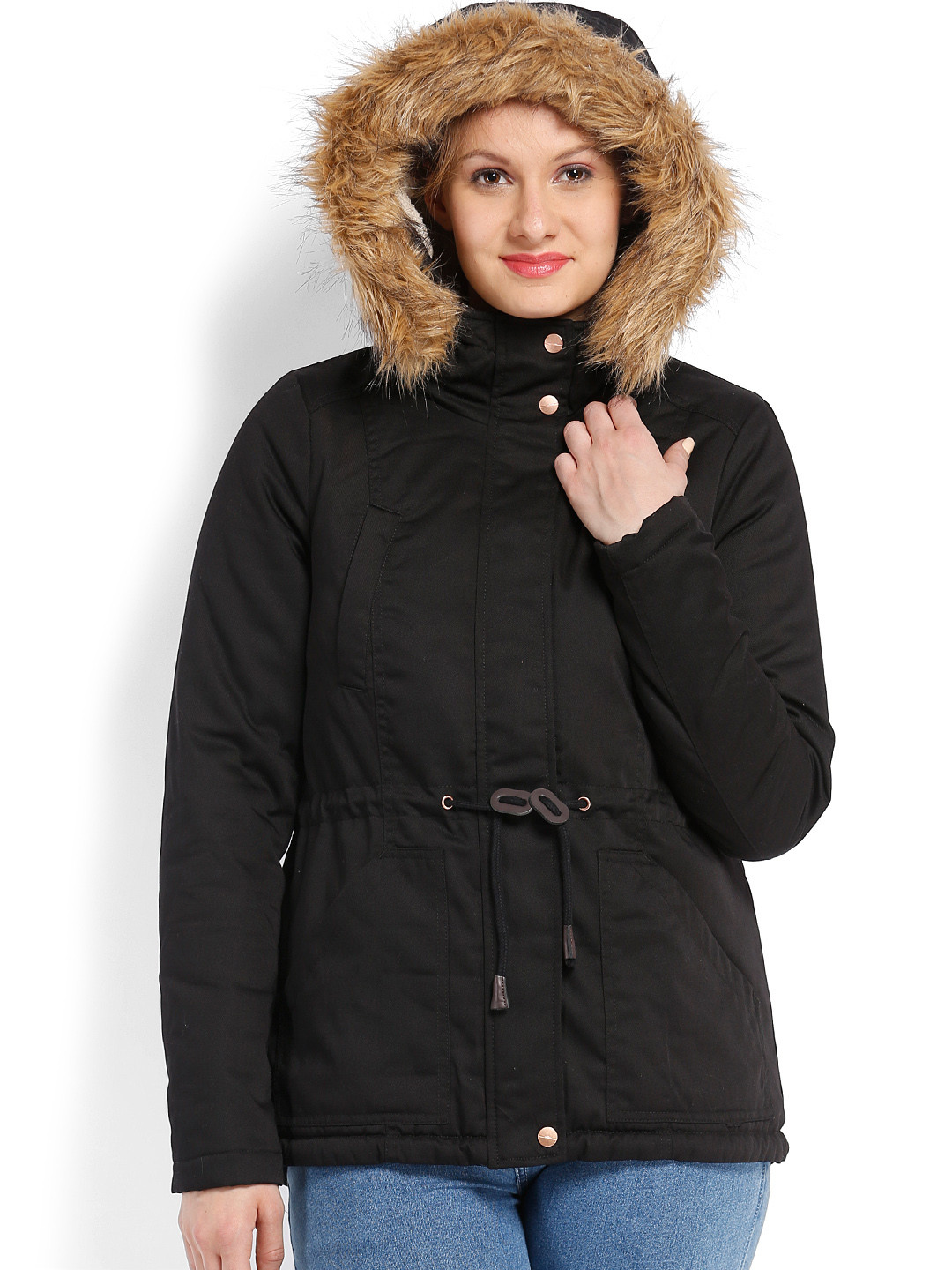 Buy Vero Moda Women Black Hooded Padded Parka Jacket - Jackets for ...