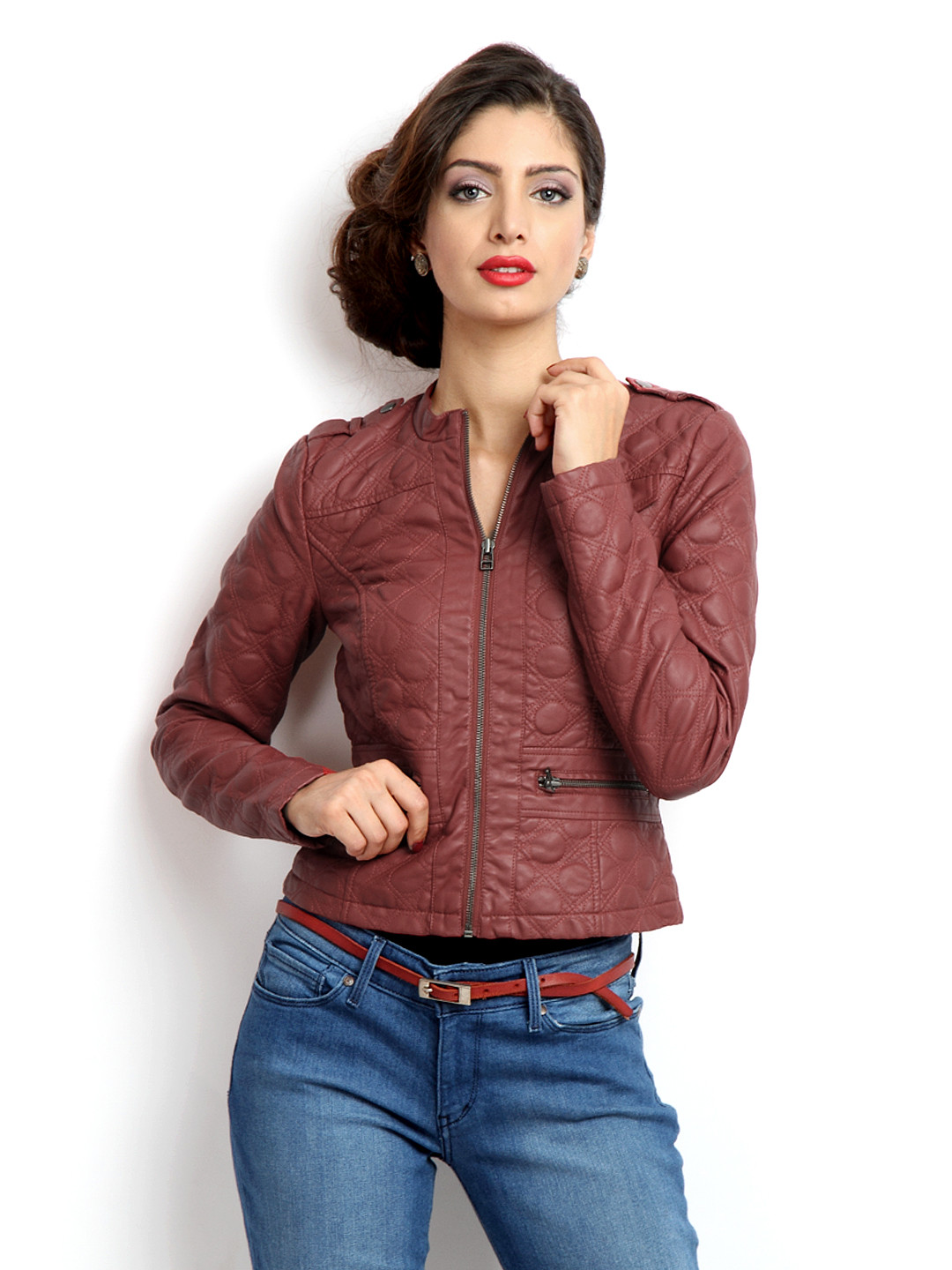 Buy Vero Moda Women Red Disco Jacket - Jackets for Women 214251 | Myntra