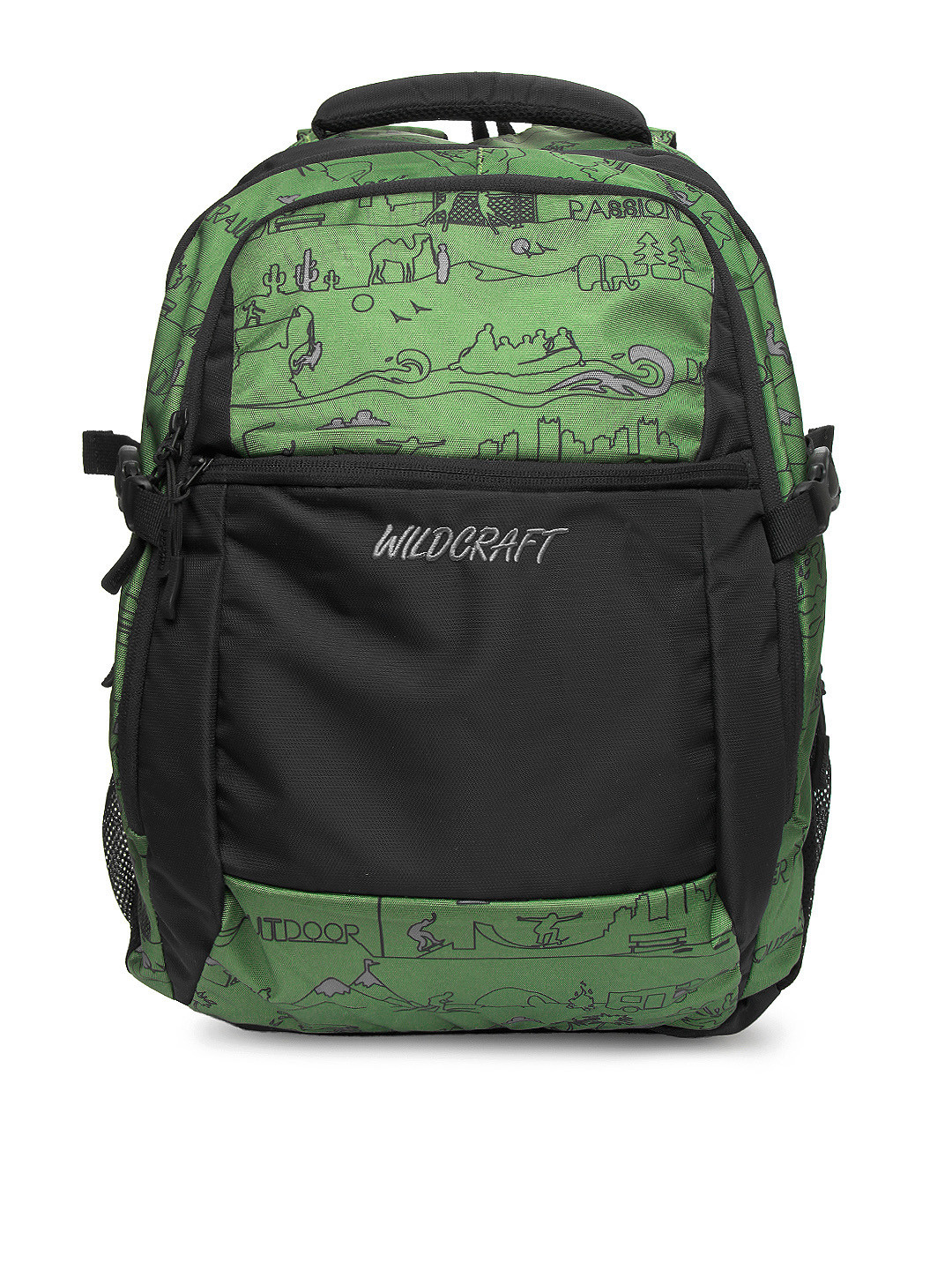 Buy Wildcraft Unisex Green & Black Backpack - Backpacks for Unisex ...