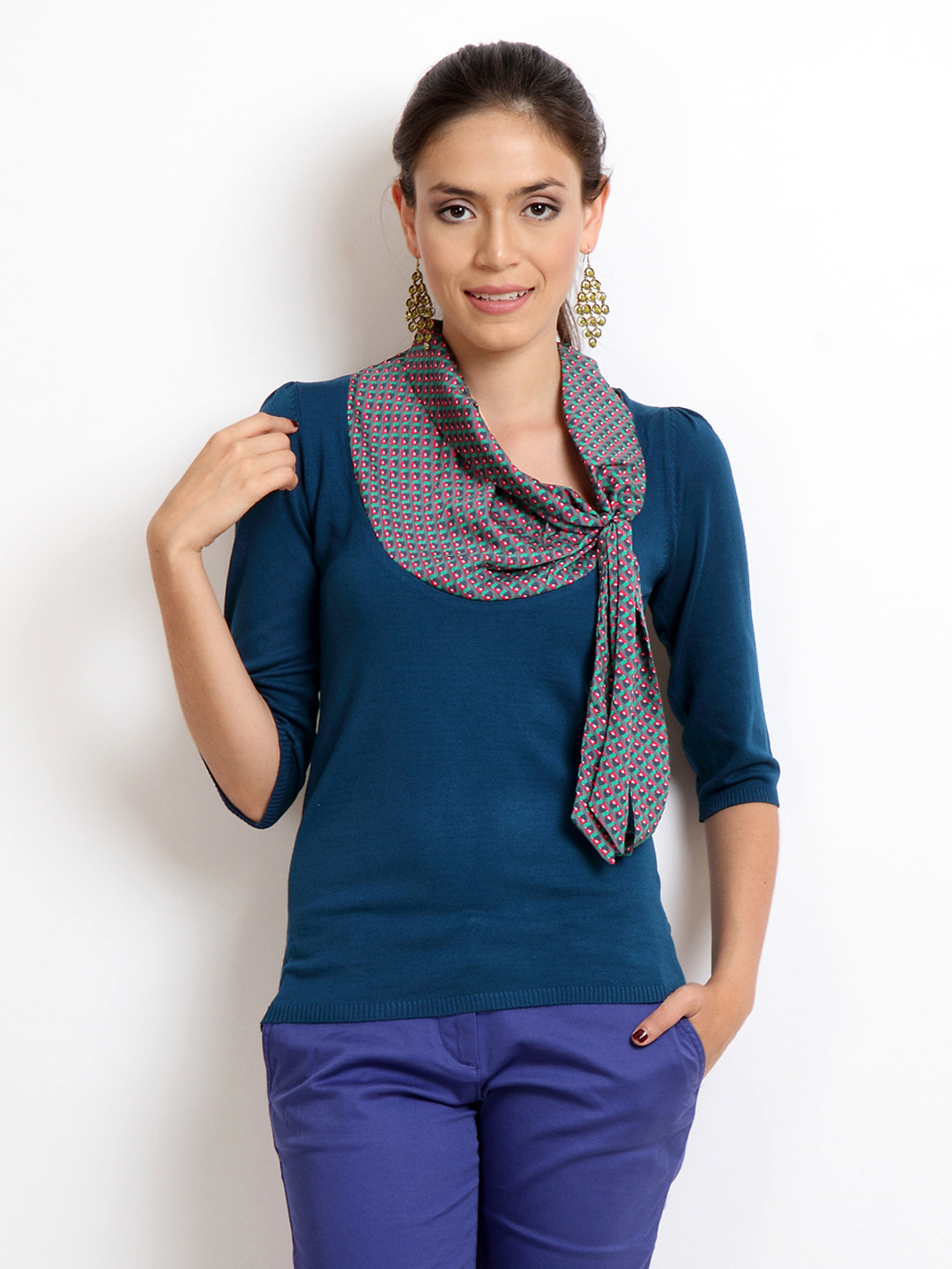 Buy Wills Lifestyle Women Blue Top - Tops for Women 181324 | Myntra