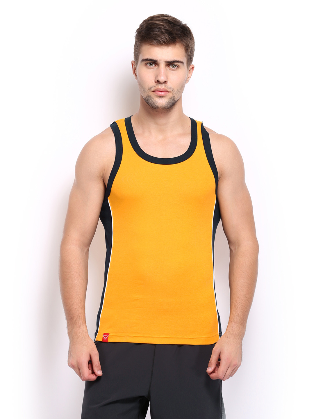 Buy Zoiro Men Mustard Yellow Innerwear Vest Trento 009.5 - Innerwear ...