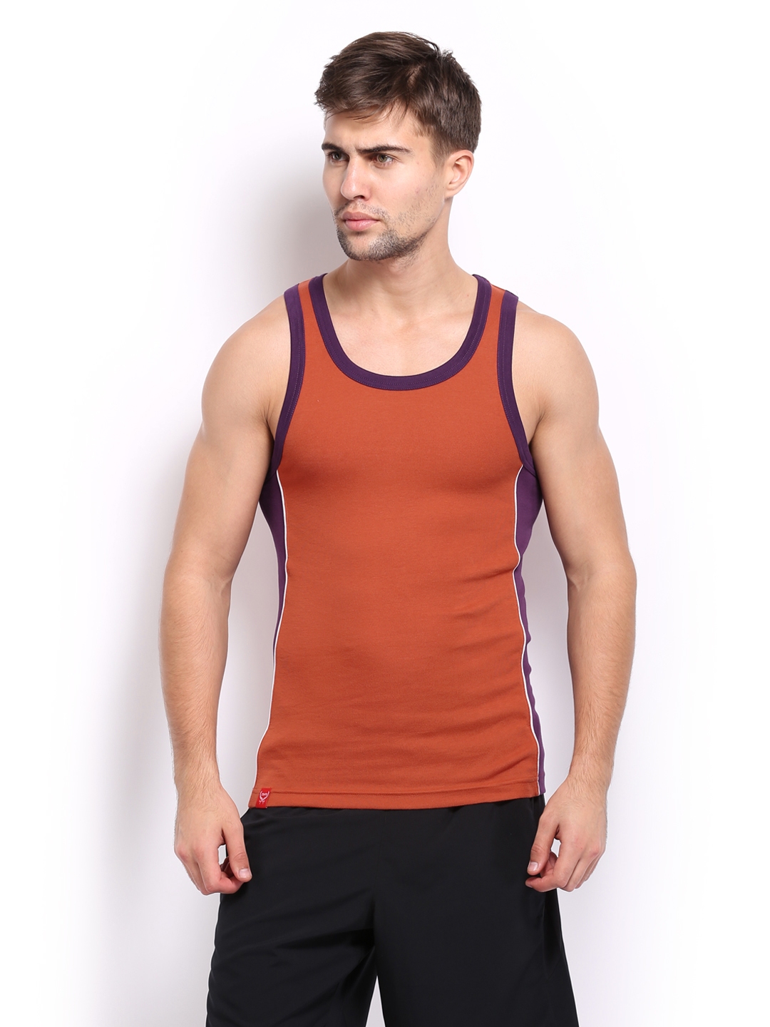 Buy Zoiro Men Rust Orange Innerwear Vest Trento 0095 Innerwear Vests For Men 503745 Myntra