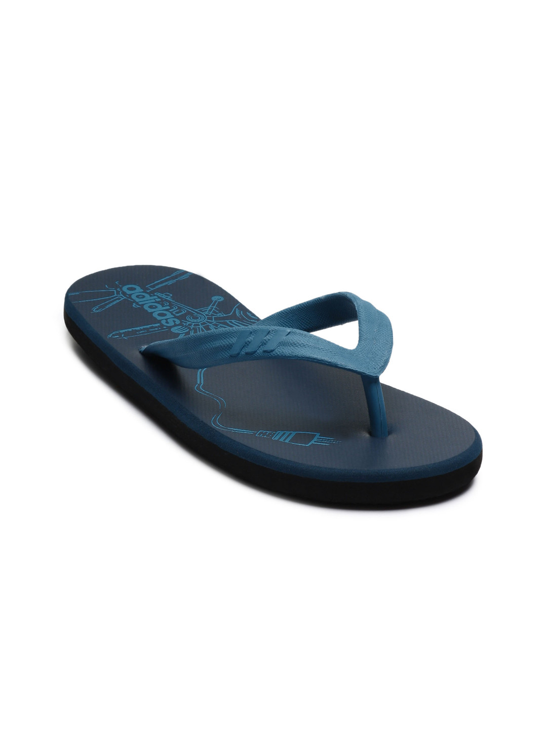 Buy ADIDAS Men Plugged In Blue Flip Flops - Flip Flops for Men 20945 ...