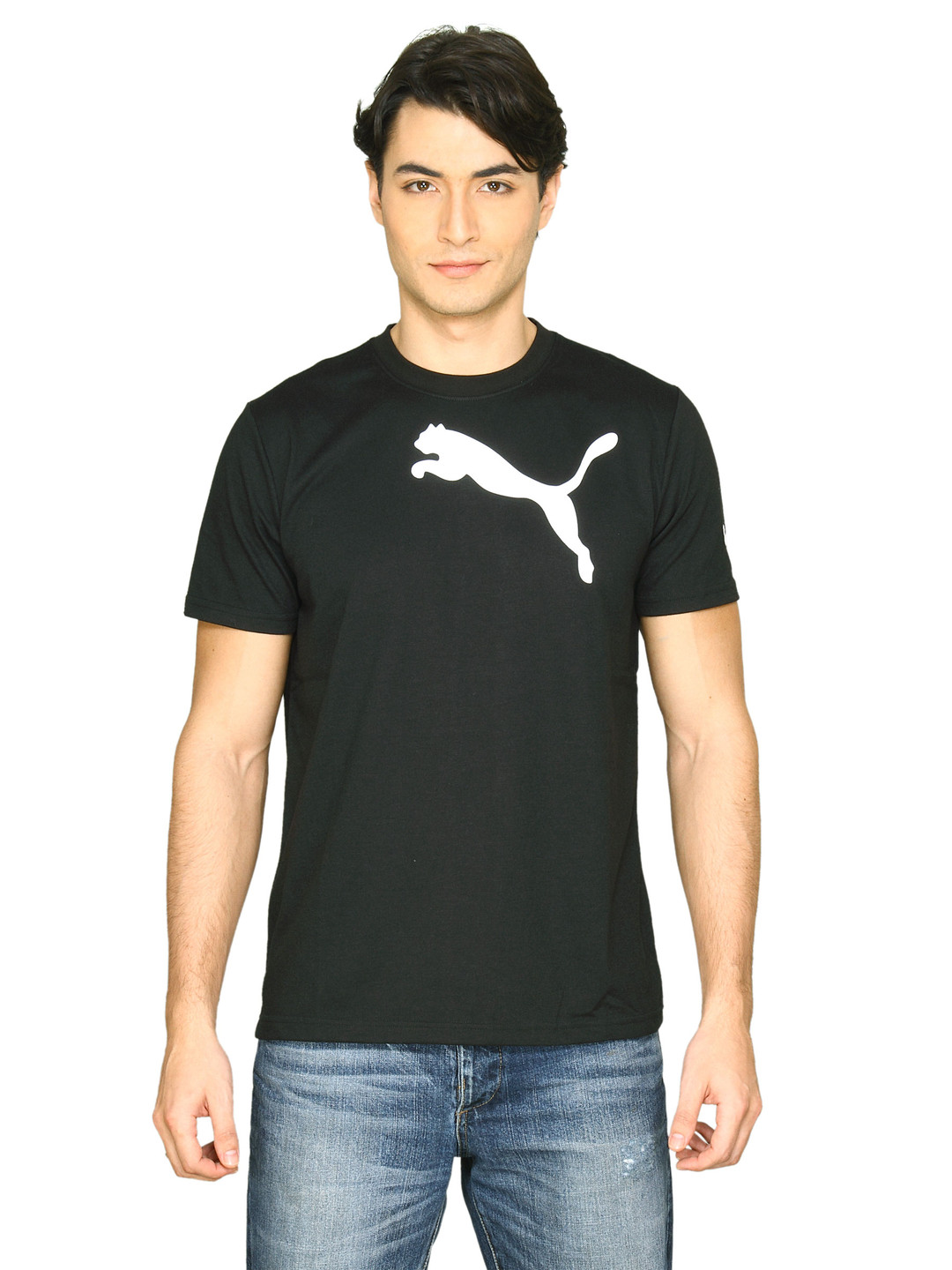 Buy Puma Men Black Leaping Cat T Shirt - Tshirts for Men 1534 | Myntra