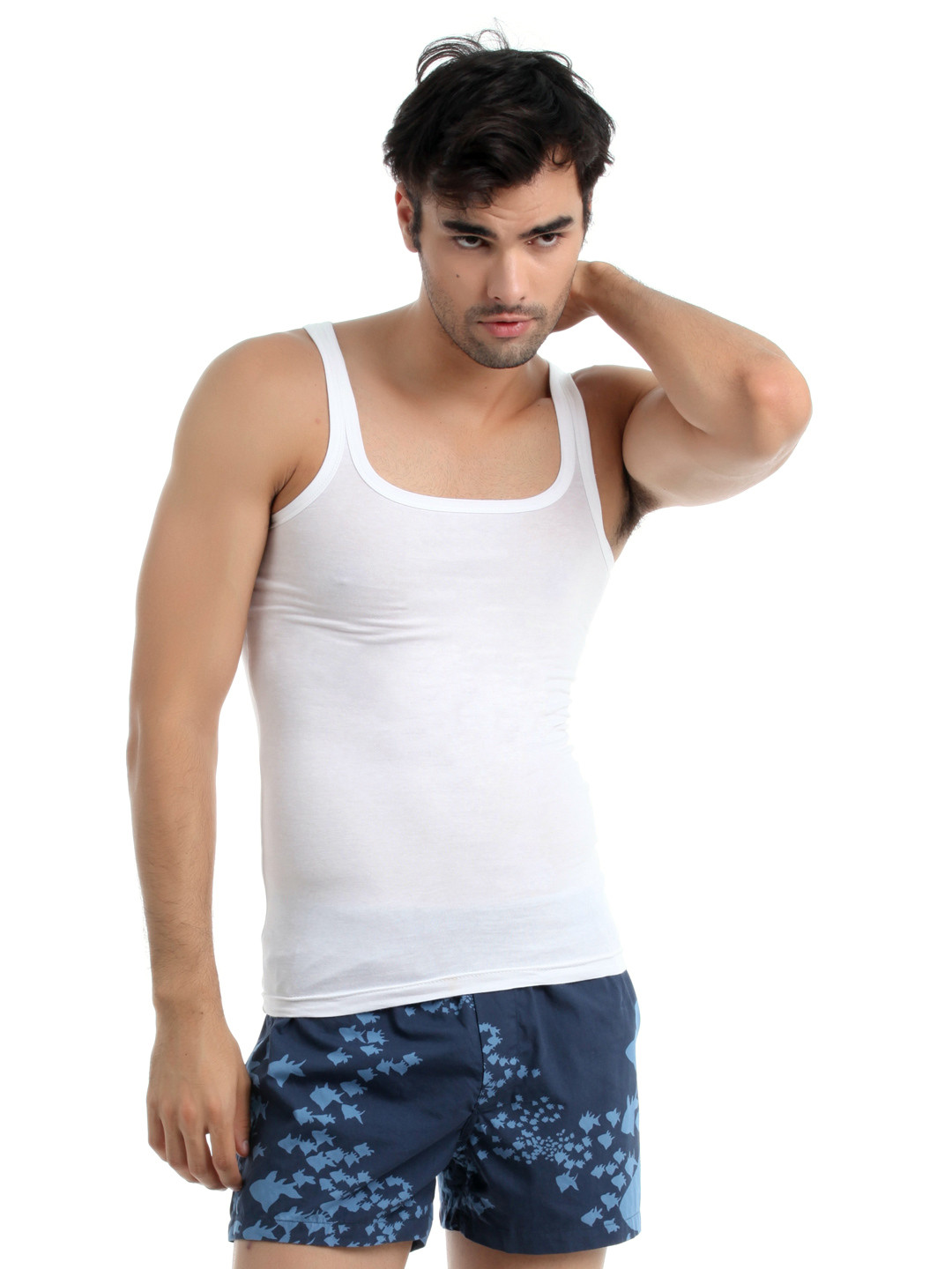 Buy Chromozome Men White Innerwear Vest - Innerwear Vests for Men 50500 ...