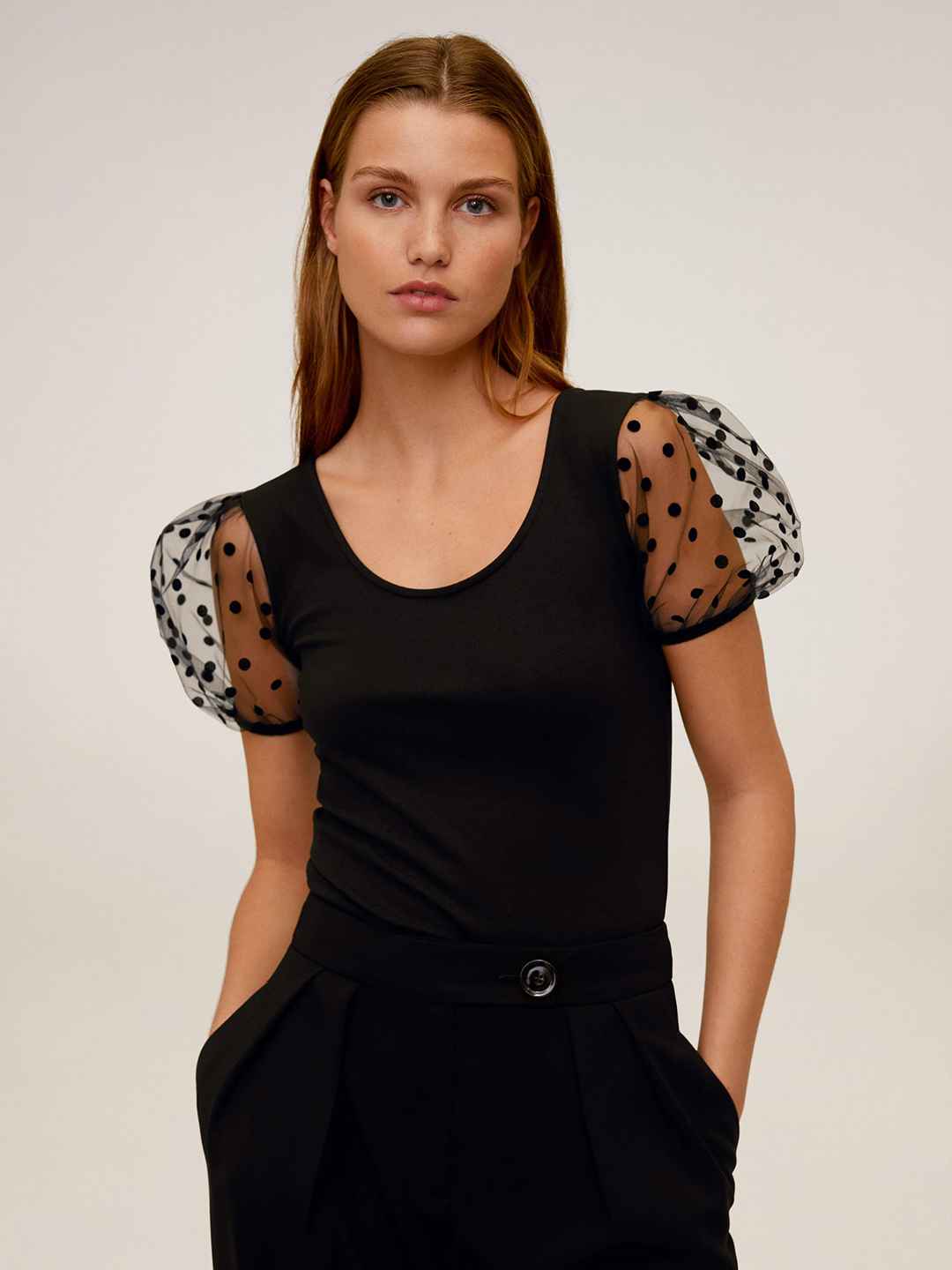 Buy MANGO Women Black Solid Top - Tops for Women 11671920 | Myntra