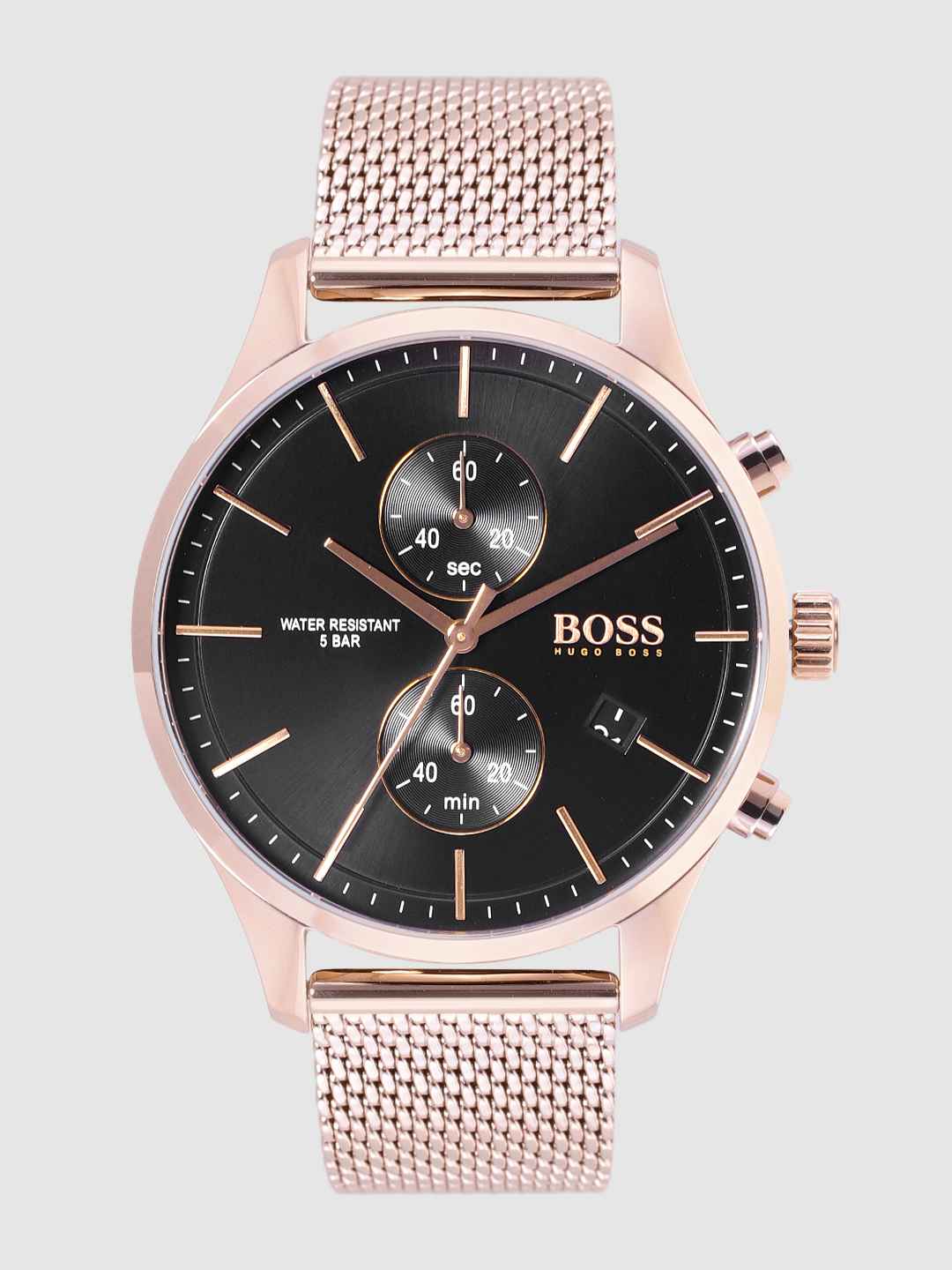 Buy Hugo Boss Men Black Associate Chronograph Analogue Watch 1513806 ...