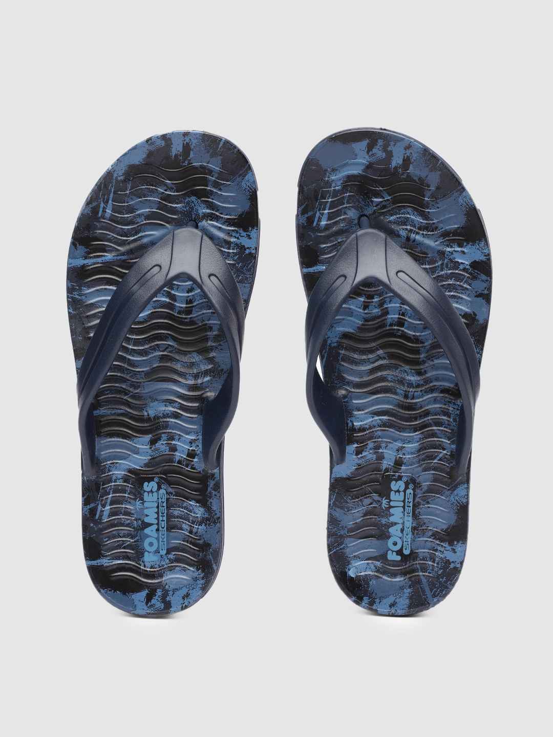 Buy Skechers Men SAND BAR HIDE OUT Printed Rubber Thong Flip Flops ...