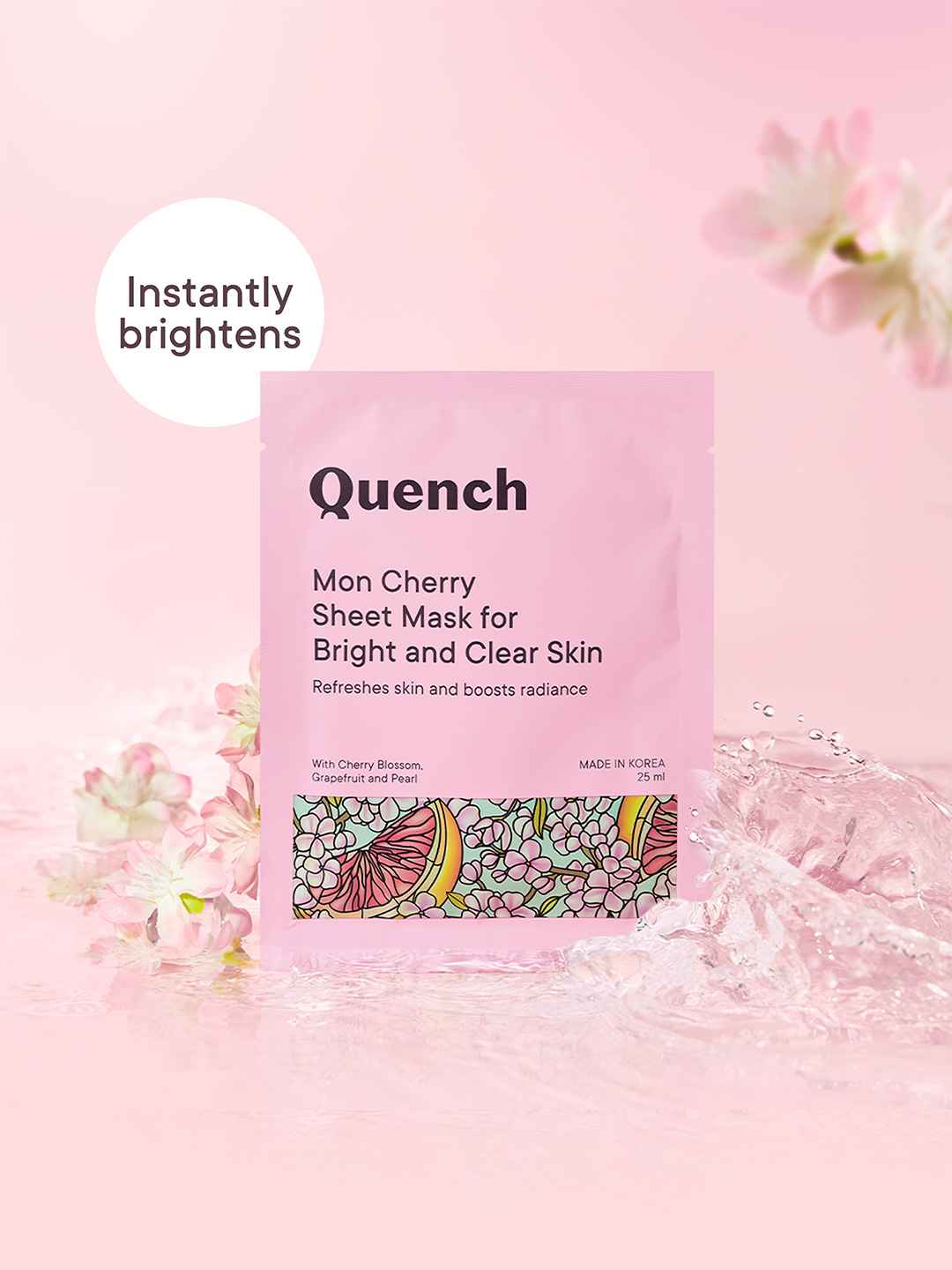 Buy Quench Brightening Korean Cherry Blossom Radiance Face Sheet Mask ...
