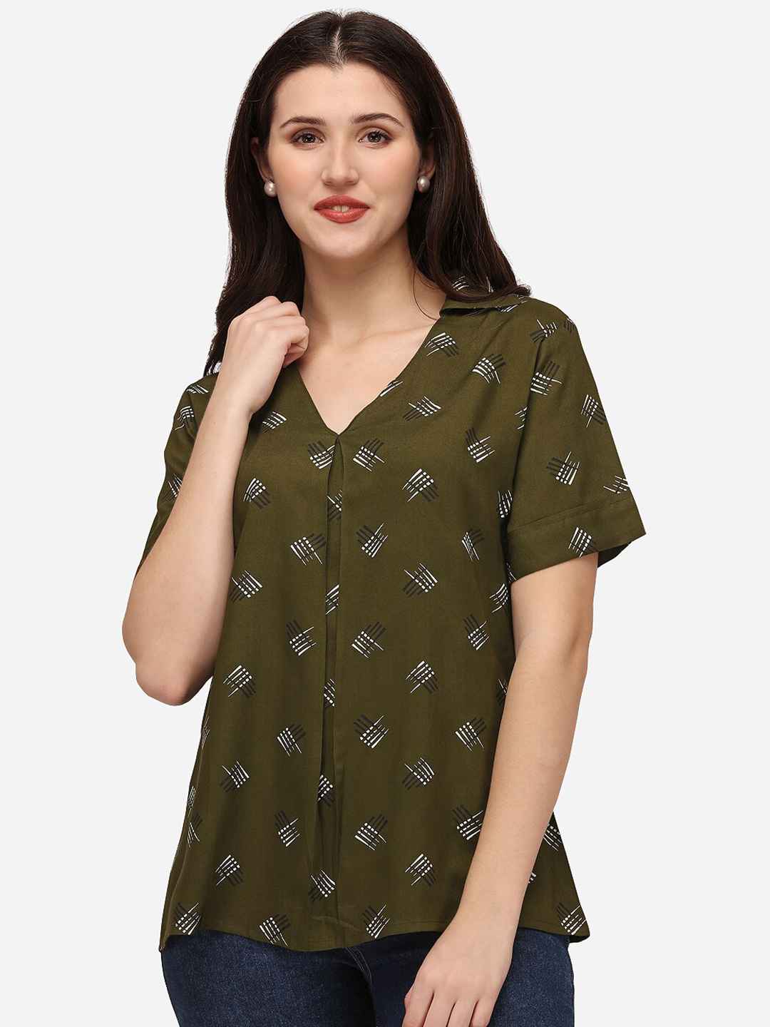 Buy Smarty Pants Green Floral Print Top - Tops for Women 16460694 | Myntra