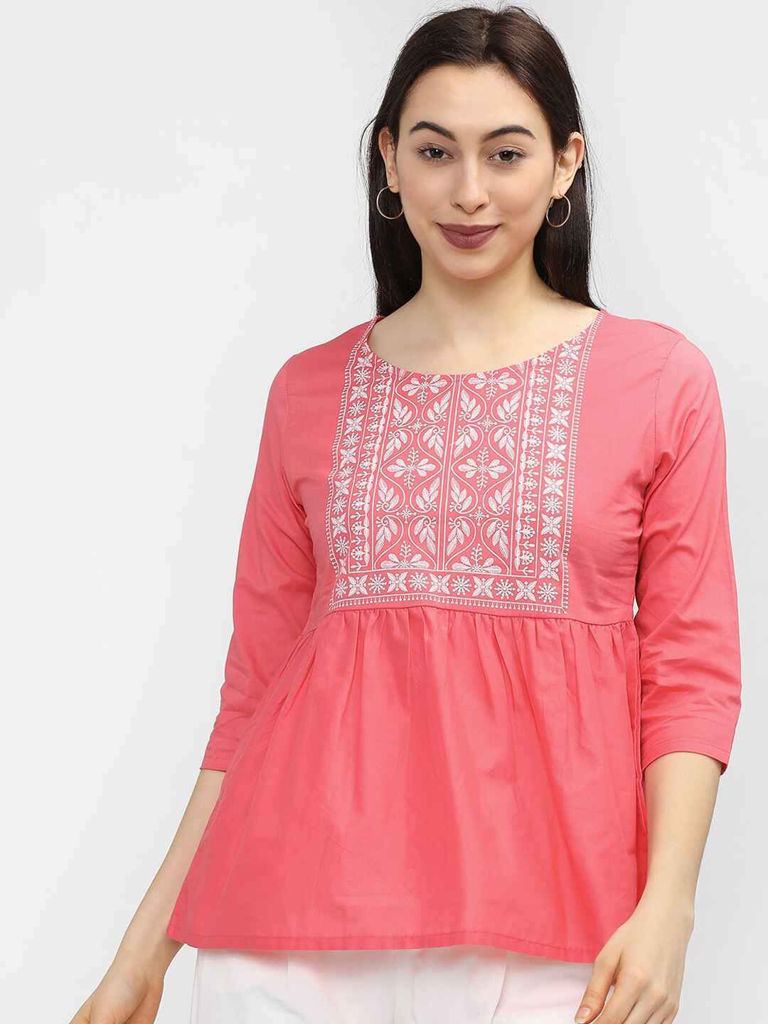 Buy Vishudh Pink Print Top - Tops for Women 16642278 | Myntra