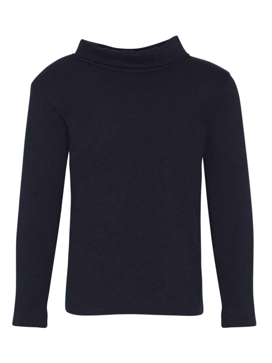 Buy A Little Fable Girls Navy Blue Turtle Neck T Shirt - Tshirts for ...