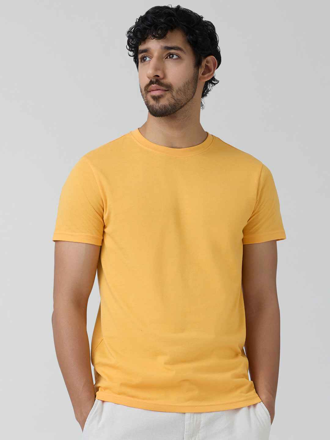 Buy XYXX Men Orange N9 Silver Finish Solid T Shirts - Tshirts for Men ...