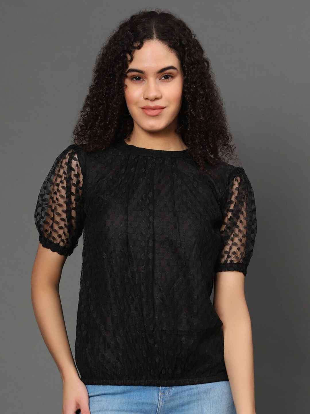 Buy WESTHOOD Black Net Top - Tops for Women 19224534 | Myntra
