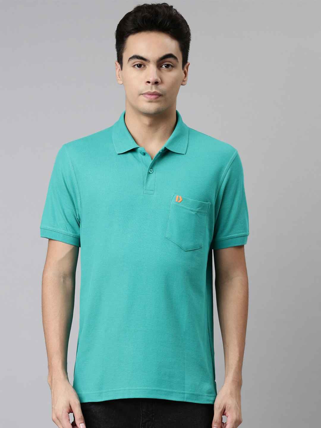 Buy DIXCY SCOTT Brand Logo Polo Collar Short Sleeves Cotton T Shirt ...