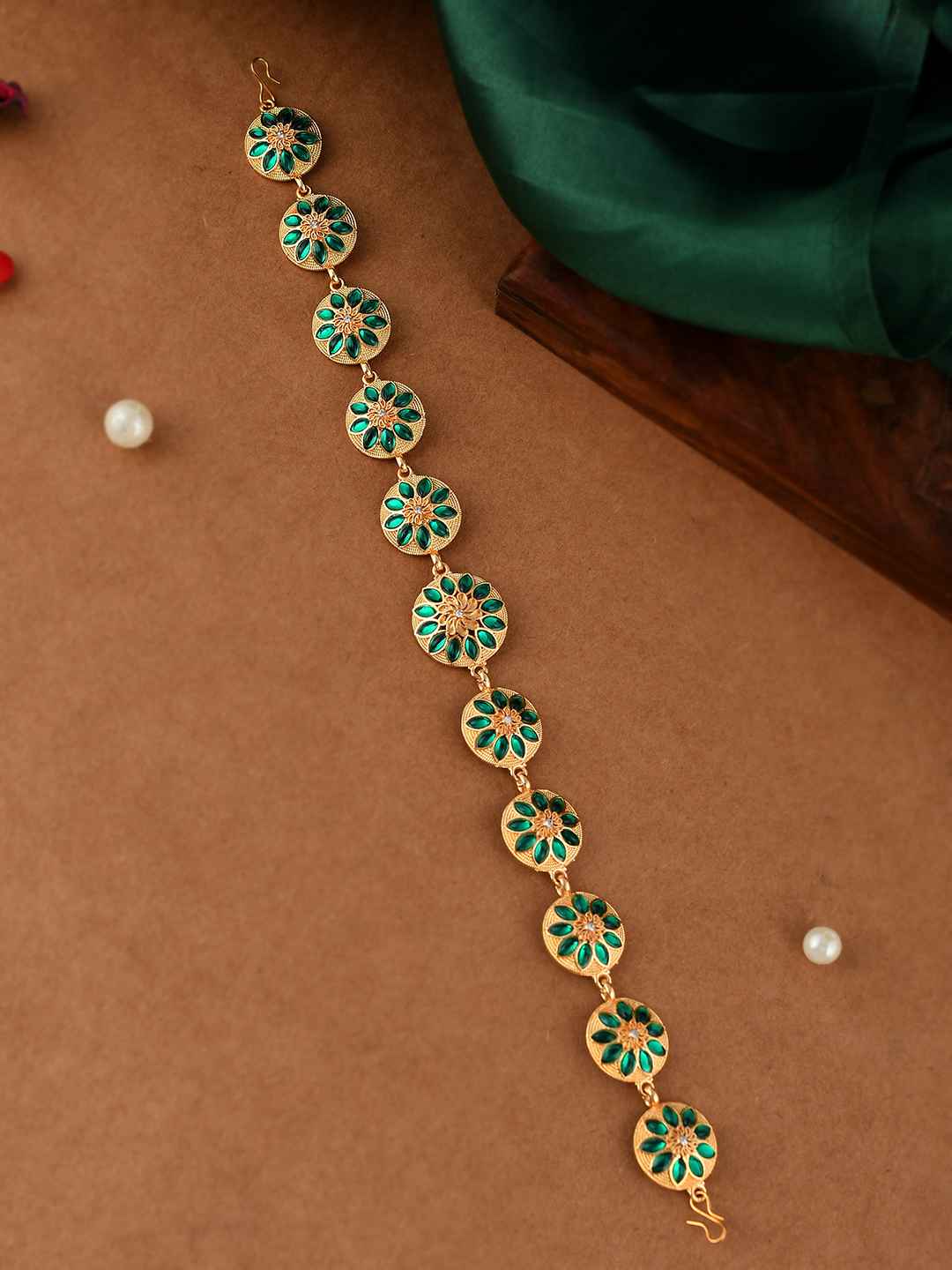 Buy Silvermerc Designs Gold Plated Ethnic Matha Patti Traditional ...