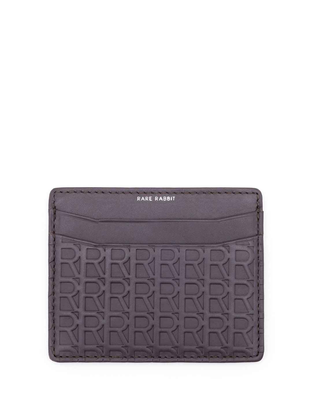 Buy RARE RABBIT Men Leather Embossed Monogram Card Holder - Wallets for ...